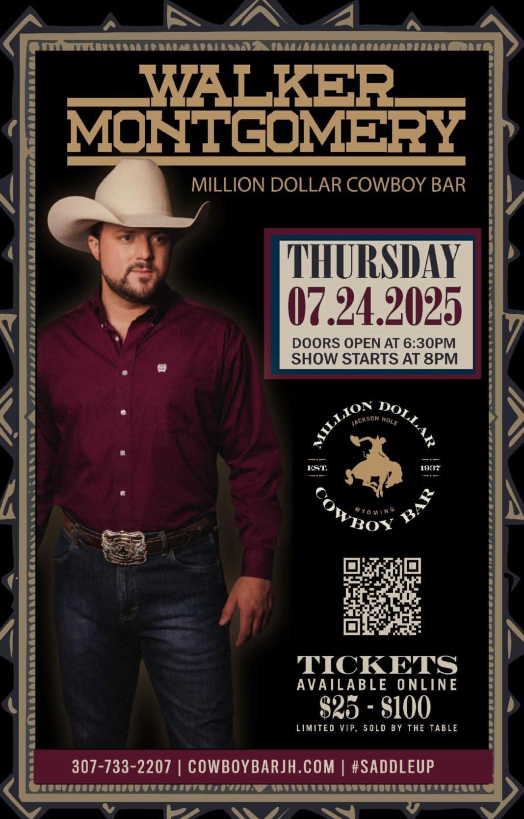 Walker Montgomery Returns to the Cowboy Bar Stage July 24 - Antlers Arch