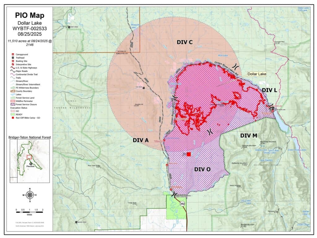 Dollar Lake Fire Updates: 11,510 acres with 0% containment - Antlers Arch